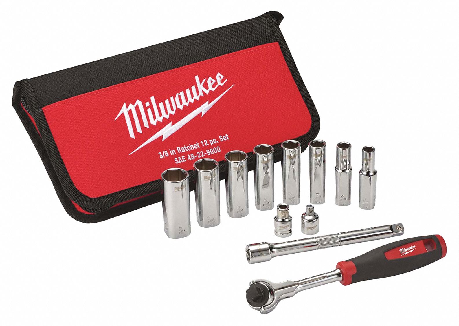 MILWAUKEE, Socket Set - 163G41|48-22-9000 - Grainger