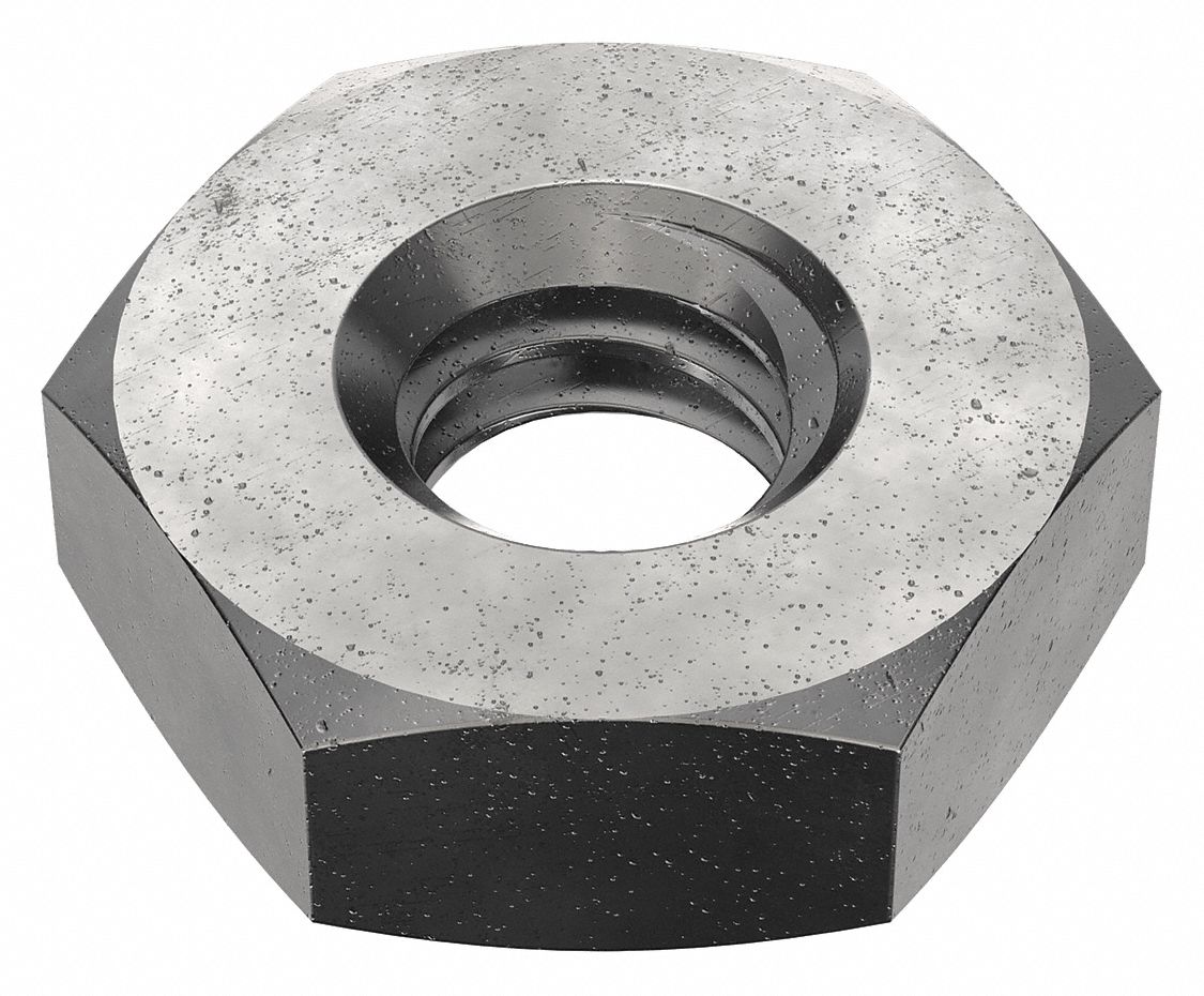 1/4"-20 Thread, 1/2 in Hex Wd, Jam Nut - 164Y09|B11390.025.0001 - Grainger