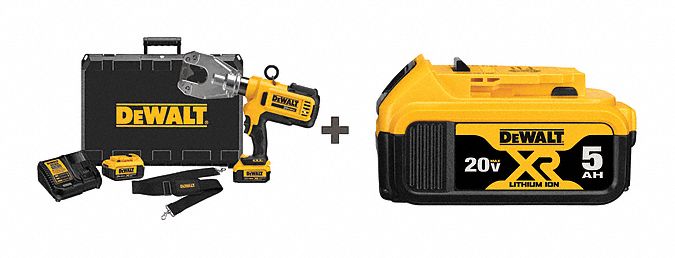 DEWALT, 20 V, Dieless Head, Cordless Crimping Tool Kit - 165GT6 ...