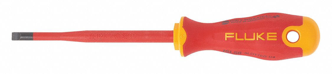 FLUKE, Long Lg, 9 in Overall Lg, Insulated Square Screwdriver - 165NU8 ...