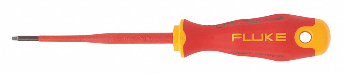 FLUKE, Std Lg, #1 Tip Size, Insulated Square Screwdriver - 165NV8|ISQS1 ...