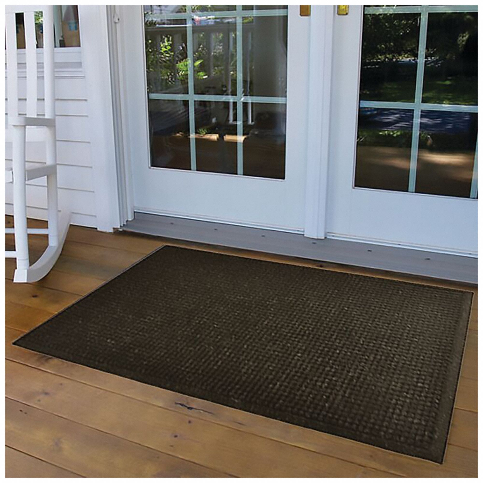 CONDOR Entrance Mat: Waffle, Indoor, Heavy, 3 ft x 5 ft, 3/8 in Thick ...