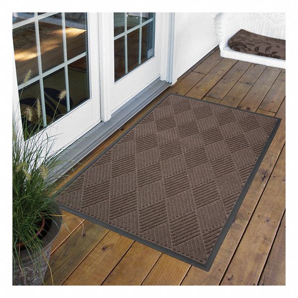 CONDOR Entrance Mat: Diamond, Indoor, Heavy, 3 ft x 5 ft, 3/8 in Thick ...