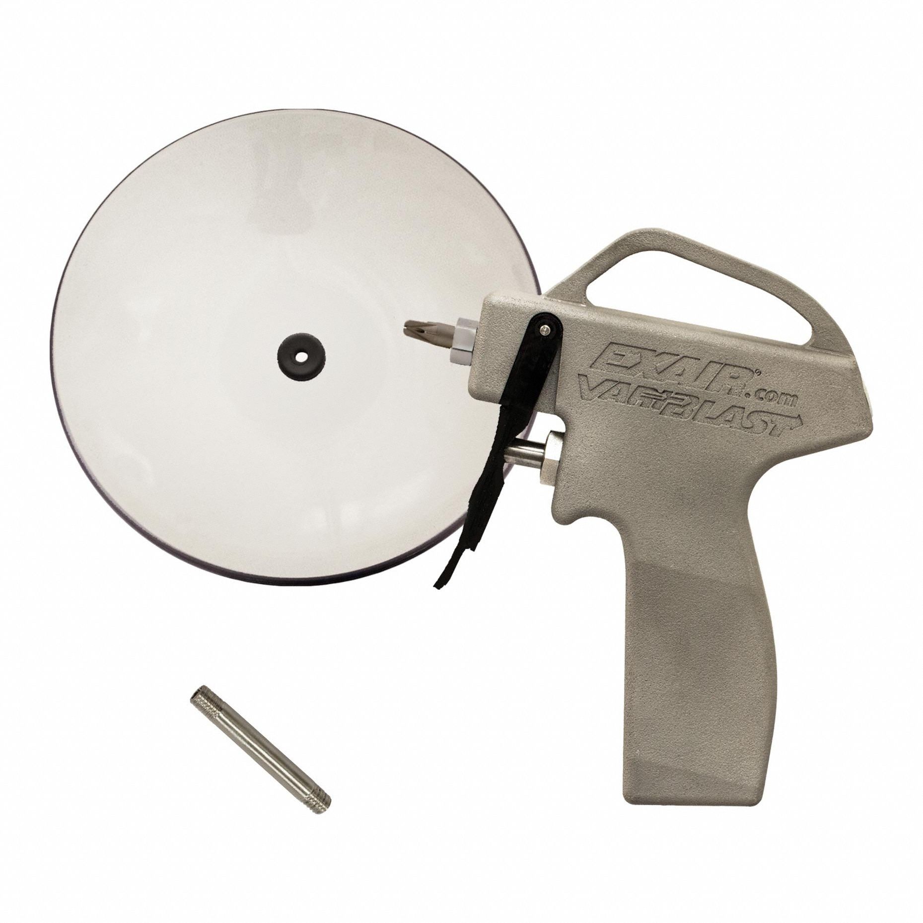 EXAIR, Cast Aluminum, 1/4 in Female NPT, Safety Air Gun with shield - 908RU5|1698SS-CS - Grainger