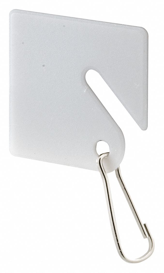100 Key Tags, Square-Slotted, Key Tag - 169V66|MP4269 - Grainger