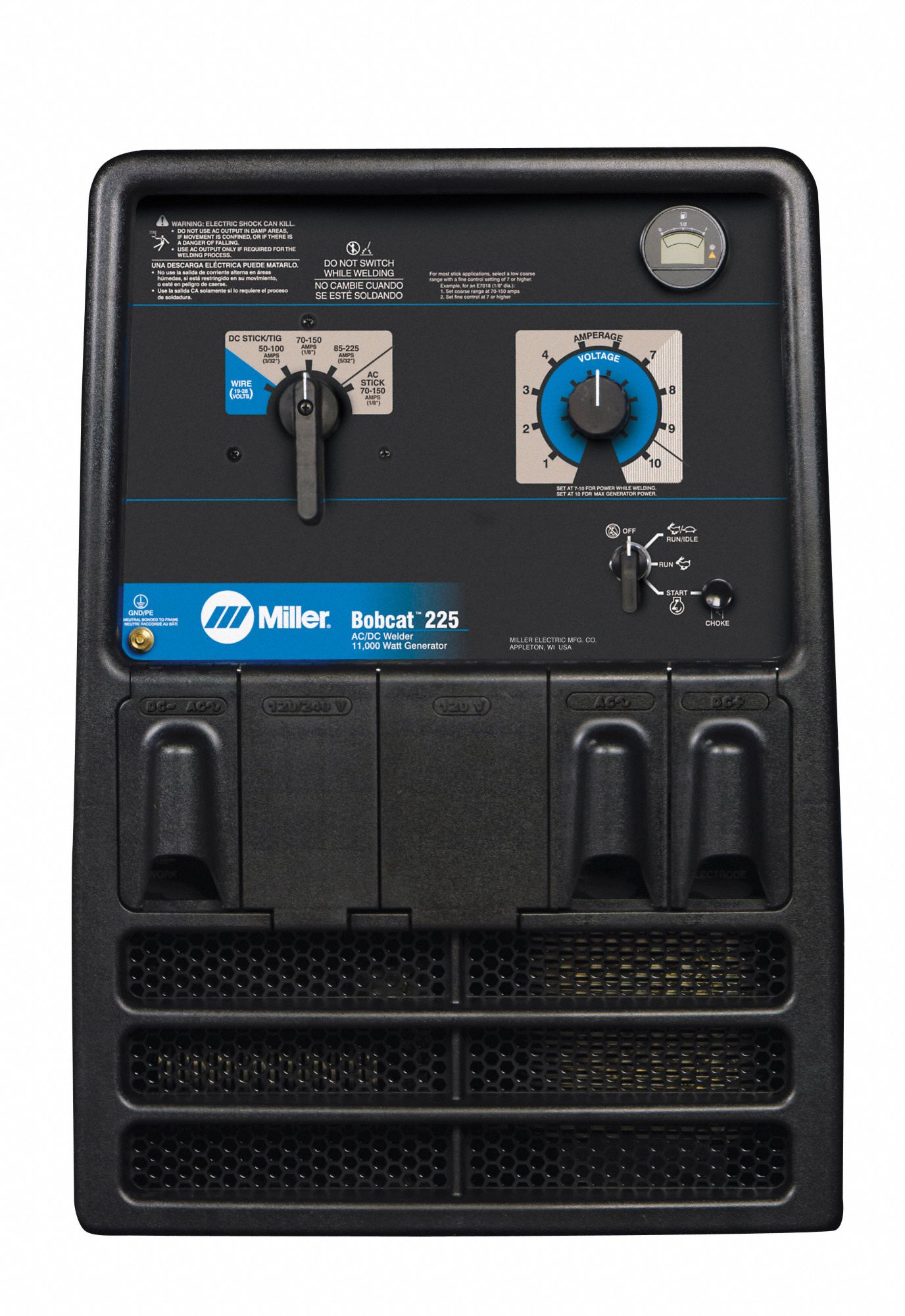 MILLER ELECTRIC Engine Driven Welder, Bobcat 225, Continuous Auxiliary ...