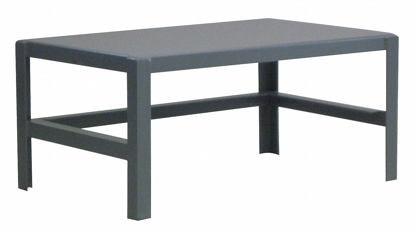 Fixed Height Work Table, Steel, 18 in Depth, 14 in Height, 30 in Width ...