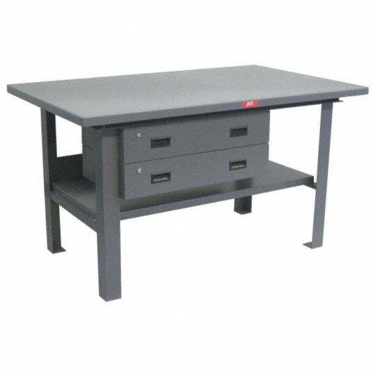 Workbench, Steel, 36 in Depth, 34 in Height, 48 in Width, 4000 lb Load ...