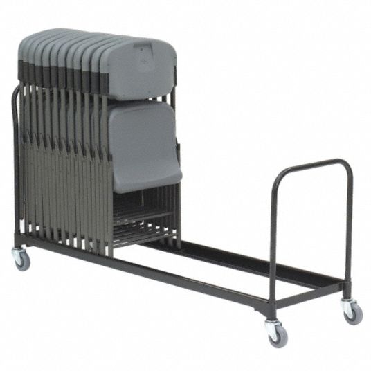 Folding Chair Cart, 375 lb Load Capacity, For Max. Number of Chairs 25 ...