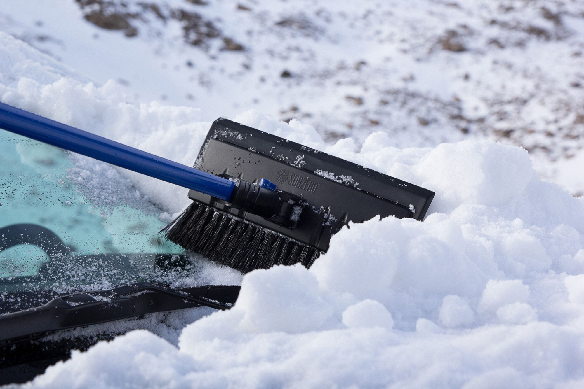 SUBZERO Snow Brush: Telescopic Handle, Fixed Head, 4 1/2 in Brush Head ...