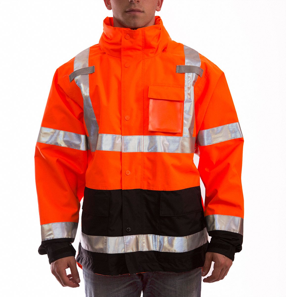 TINGLEY High Visibility Rain Jacket with hood: U, ANSI Class 3, 2XL ...