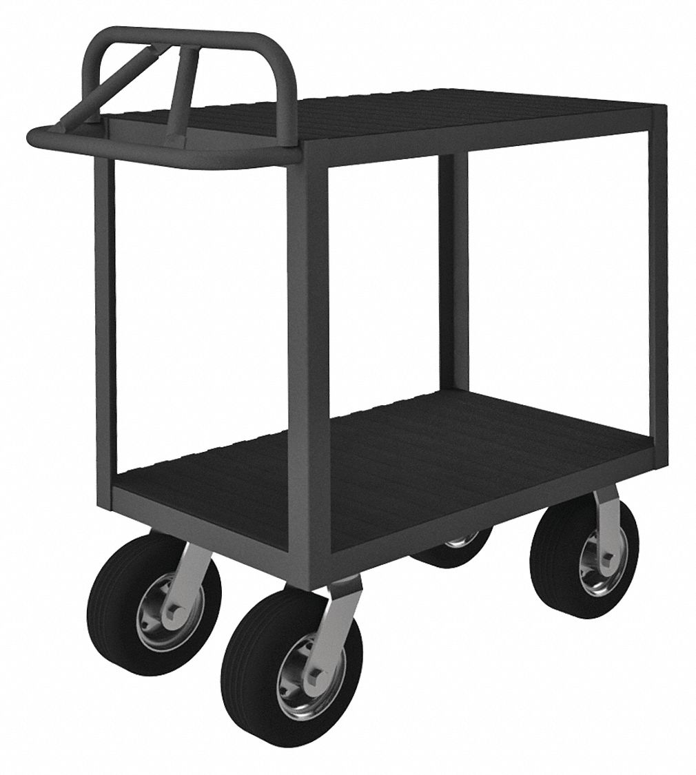 1,200 lb Load Capacity, 30 in x 18 in, Instrument Cart with Flush Metal ...