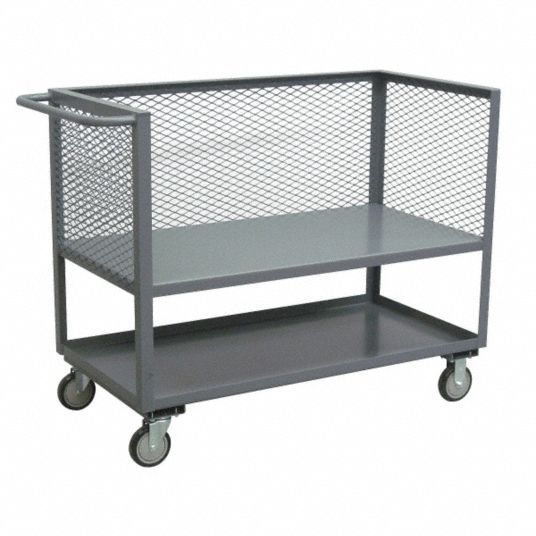 Mesh Box Truck, 1400 lb, 2 Number of Shelves, 36 in x 18 in - Grainger