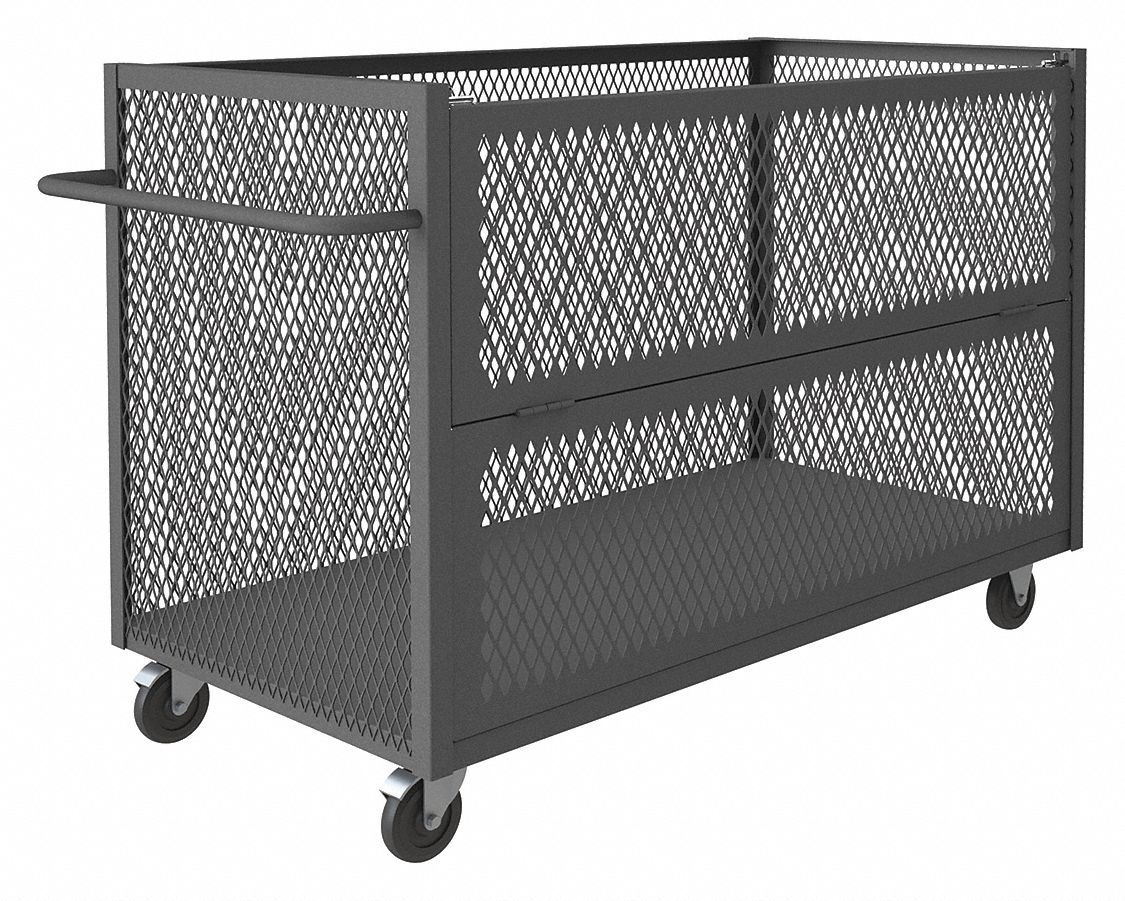 1,400 lb Load Capacity, 66 1/2 in x 30 1/2 in x 43 5/8 in, Drop-Gate ...