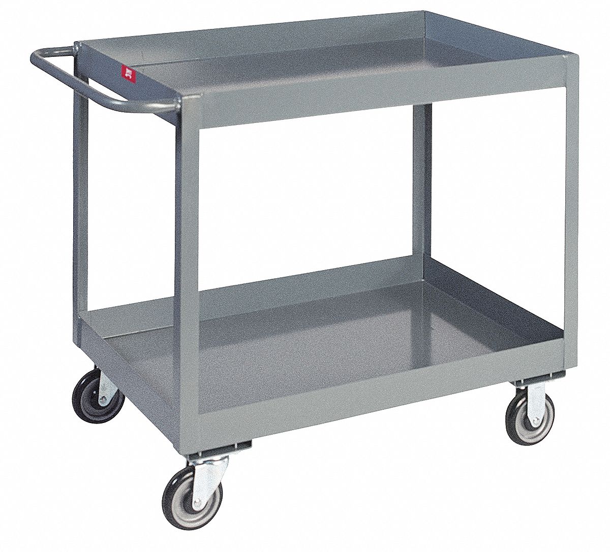 Flat Handle Deep Shelf Utility Cart, Load Capacity 1200 lb, Number of ...