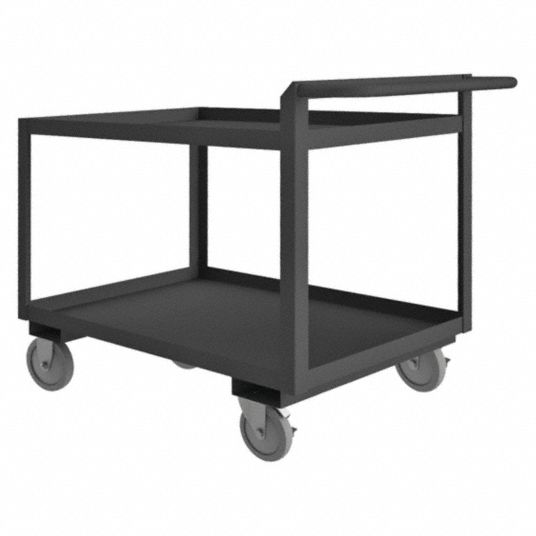 1,200 lb Load Capacity, 60 in x 24 in, Utility Cart with Lipped Metal ...