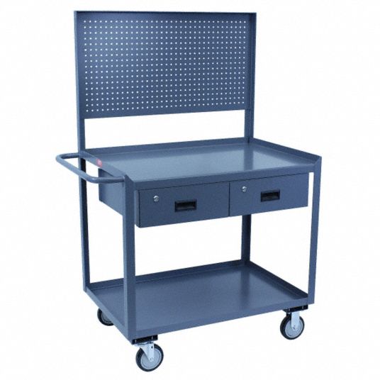 JAMCO, 1,200 lb Load Capacity, 36 in x 24 in, Steel Mobile Workstation ...
