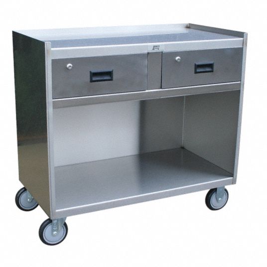 JAMCO Corrosion-Resistant Stainless Steel Mobile Workstation: 1,200 lb ...