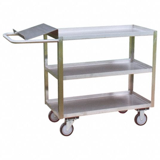 Order Picking Stock Cart, Load Capacity 1200 lb, Number of Shelves 3 ...