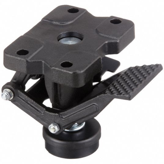 For 6 in Wheel Dia, 6 1/2 in Floor Lock Retracted Ht, Floor Lock ...