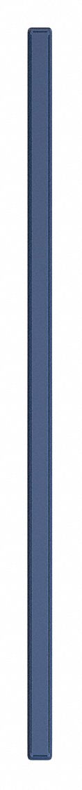 ASI GLOBAL, 82 in x 3 in x 1 1/4 in, Steel, Partition Column - 16D152 ...