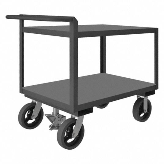 2,400 lb Load Capacity, 60 in x 30 in, Utility Cart with Flush Metal ...
