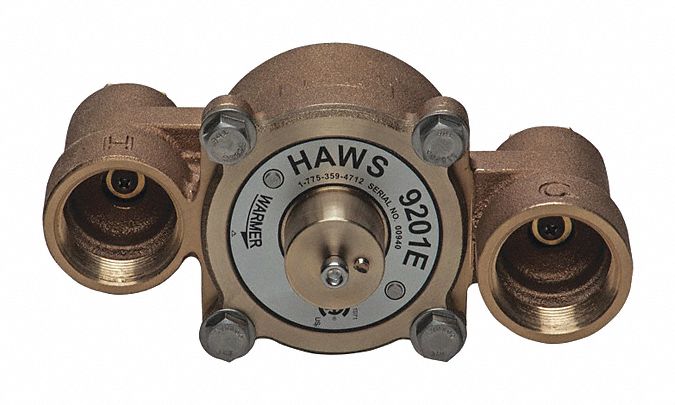 HAWS, 31 gpm Max Flow Rate, 1 1/4 in NPT x 1 1/4 in NPT, Emergency ...