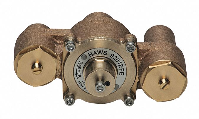 HAWS, 12 gpm Max Flow Rate, 1/2 in NPT x 3/4 in NPT, Emergency Mixing ...