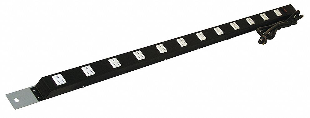 PRO-LINE, 60 in Overall Wd, 1 1/2 in Overall Dp, Power Strip - 16D628 ...