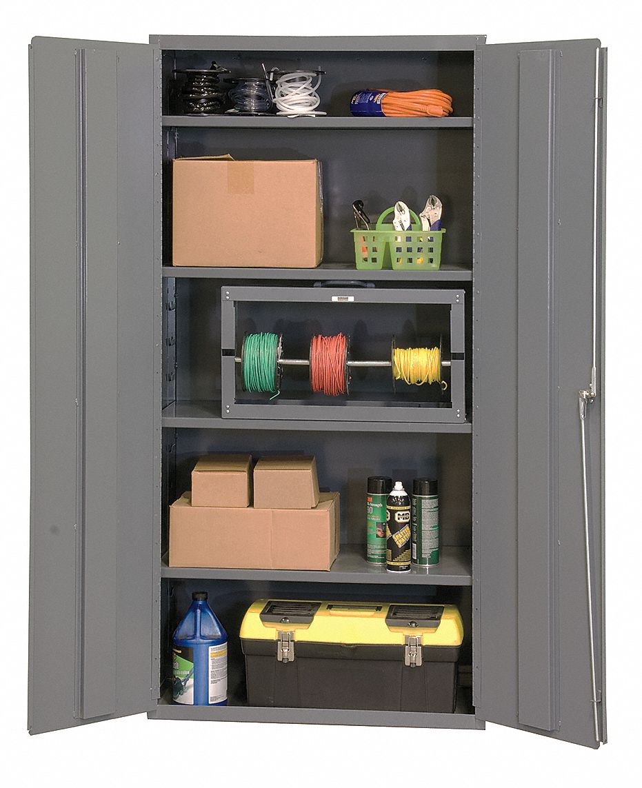 DURHAM MFG Storage Cabinet: 36 in x 24 in x 72 in, Swing Handle & Keyed ...