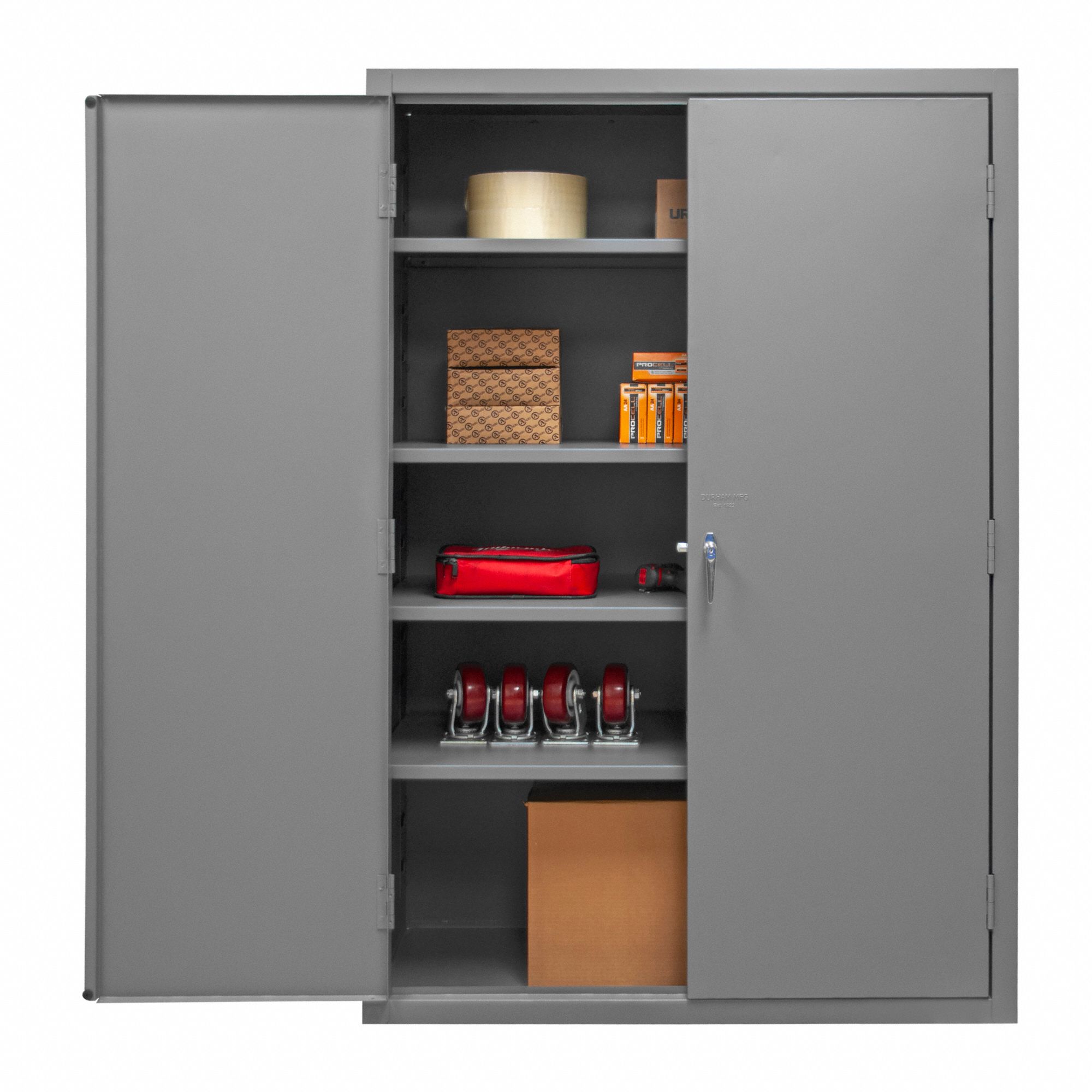 DURHAM MFG Storage Cabinet: 48 in x 24 in x 84 in, Swing Handle & Keyed ...