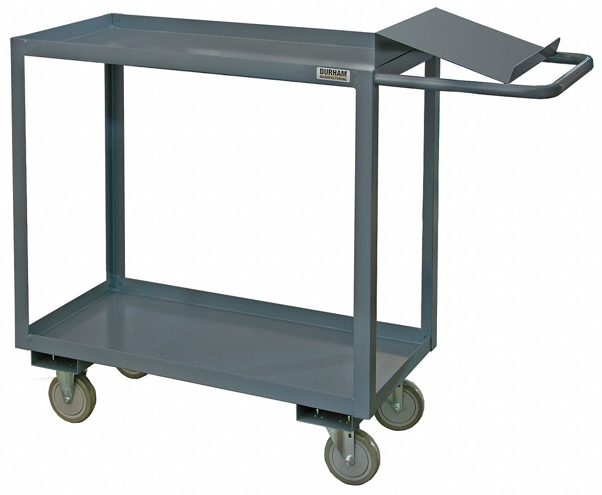 1,200 lb Load Capacity, Flat, Order-Picking Utility Cart with Lipped ...