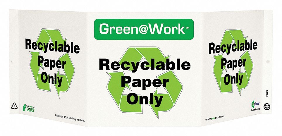 ZING SIGN GREEN AT WORK PAPER ONLY TRI - 24265 - ZNG3026 | 3026 ...