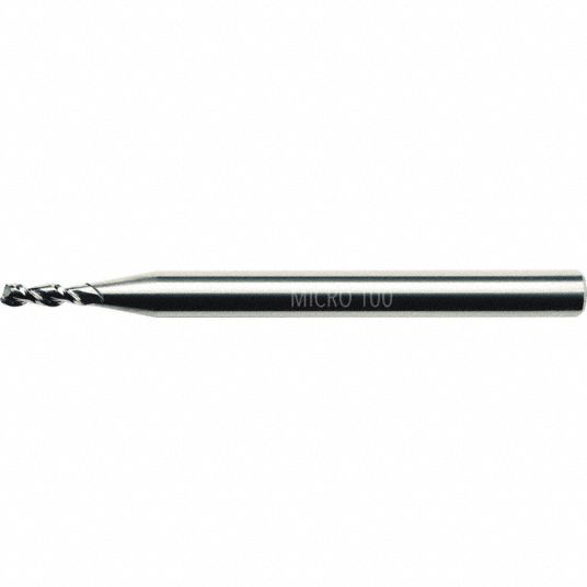MICRO 100, Carbide, ZrN Coated, Corner Radius End Mill - 16E916|ARC-125 ...
