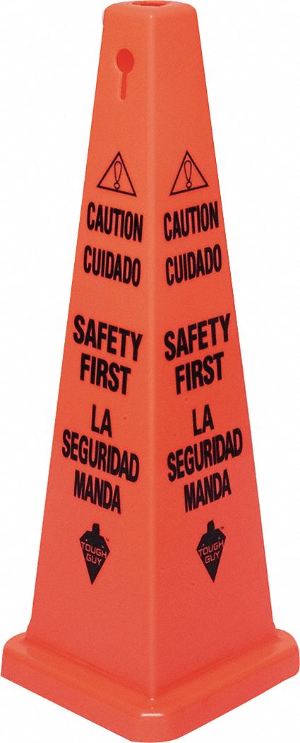 TOUGH GUY 26IN CAUTION SAFETY FIRST ORANGE - Floor Signs - GGJ6VKR2 ...