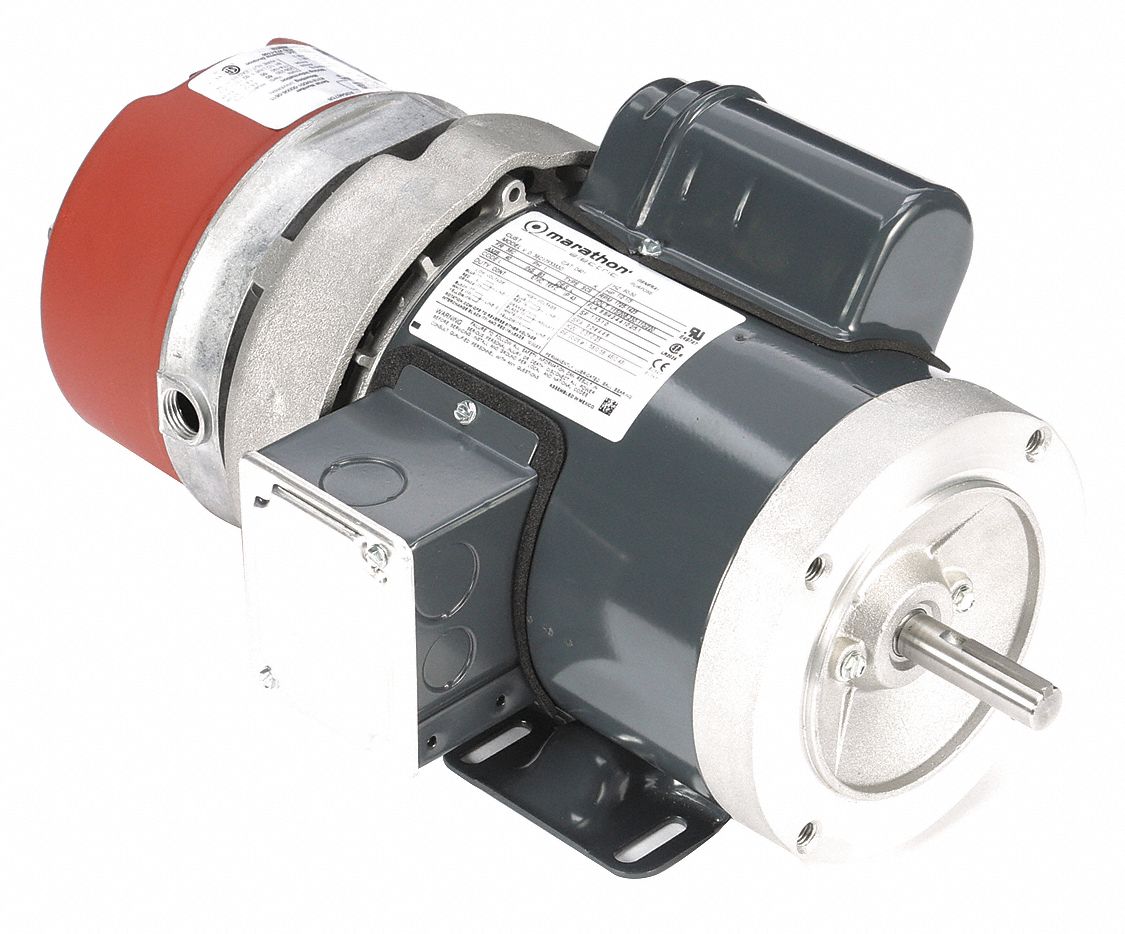 MARATHON MOTORS, Totally Enclosed Fan Cooled, 1/2 hp Horsepower, Brake ...