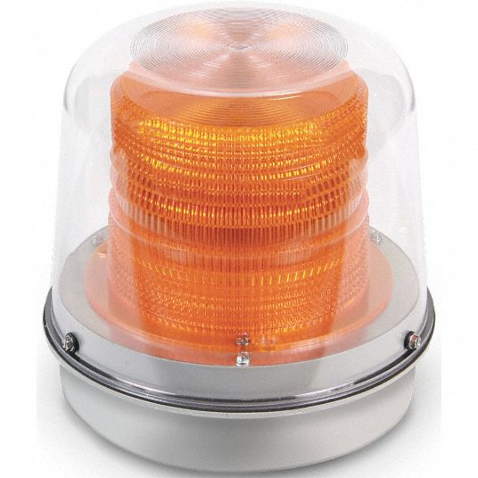 EDWARDS SIGNALING Double Flash Warning Light: Amber, Strobe Tube, 120V ...