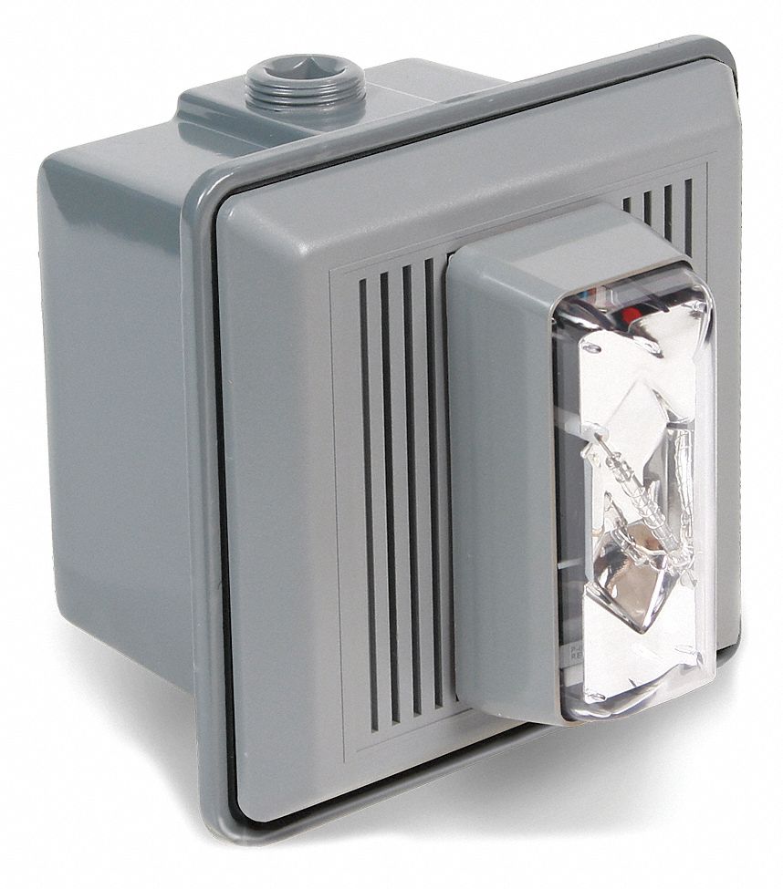 EDWARDS SIGNALING, 24V AC/DC, 5 1/2 in Overall Wd, Horn Strobe - 16G549 ...