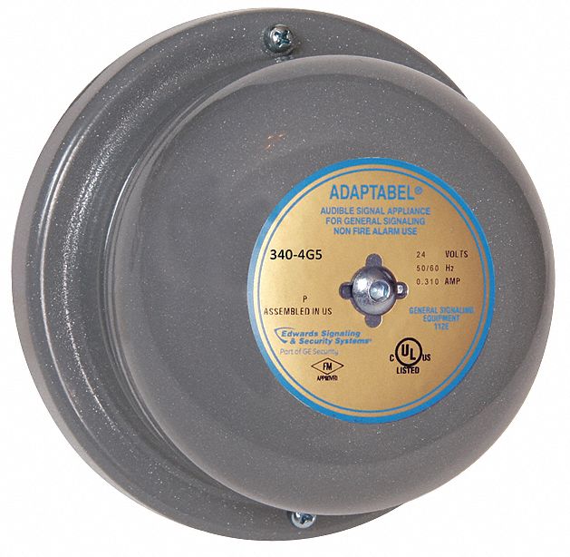 EDWARDS SIGNALING, Bell Sound, 24V AC, Bell - 16G570|340-4G5 - Grainger