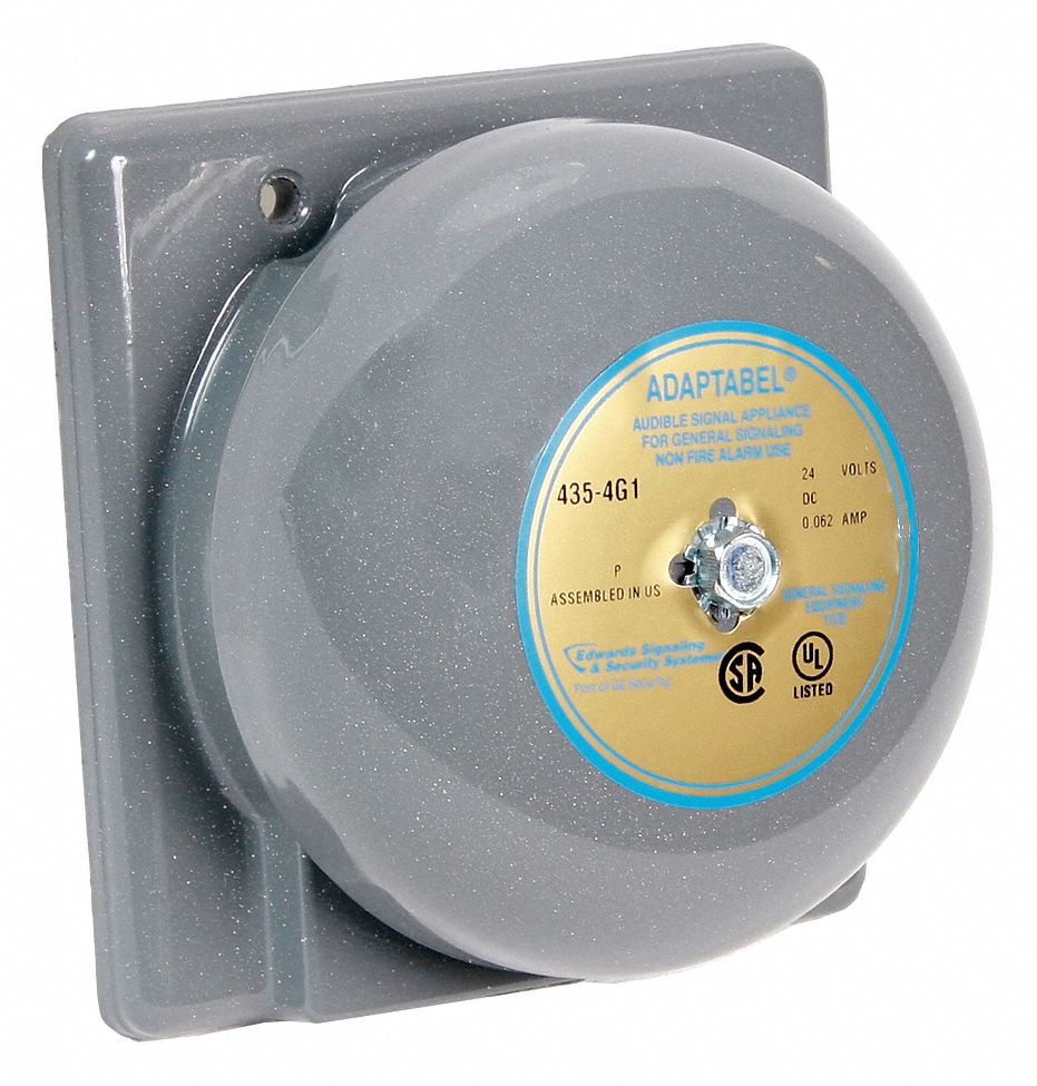 EDWARDS SIGNALING, Bell Sound, 24V DC, Bell - 16G576|435-4G1 - Grainger