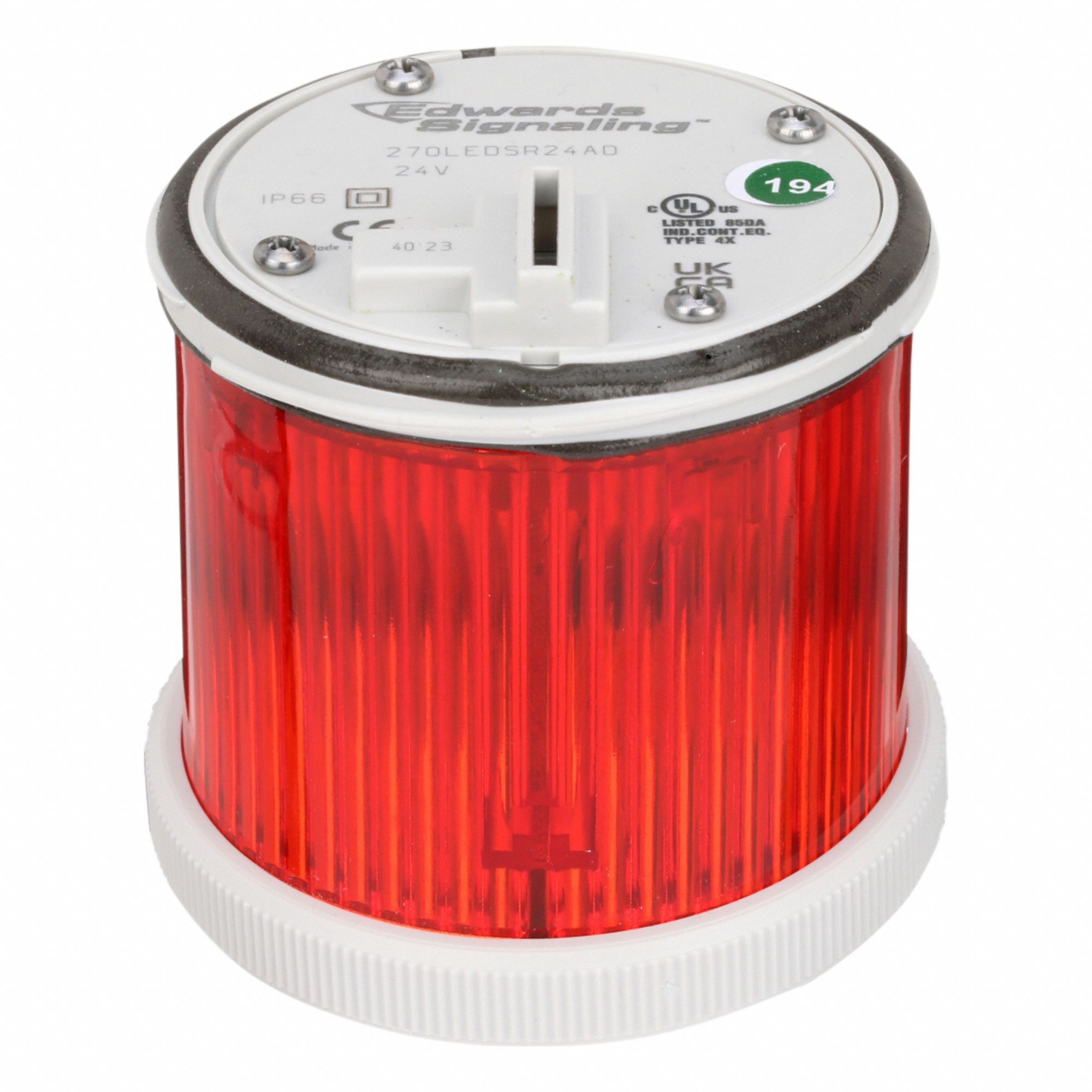 EDWARDS SIGNALING, Steady, 24V AC/24V DC, Tower Light Module - 16G783 ...