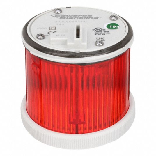 EDWARDS SIGNALING, Steady, 24V AC/24V DC, Tower Light Module - 16G783 ...