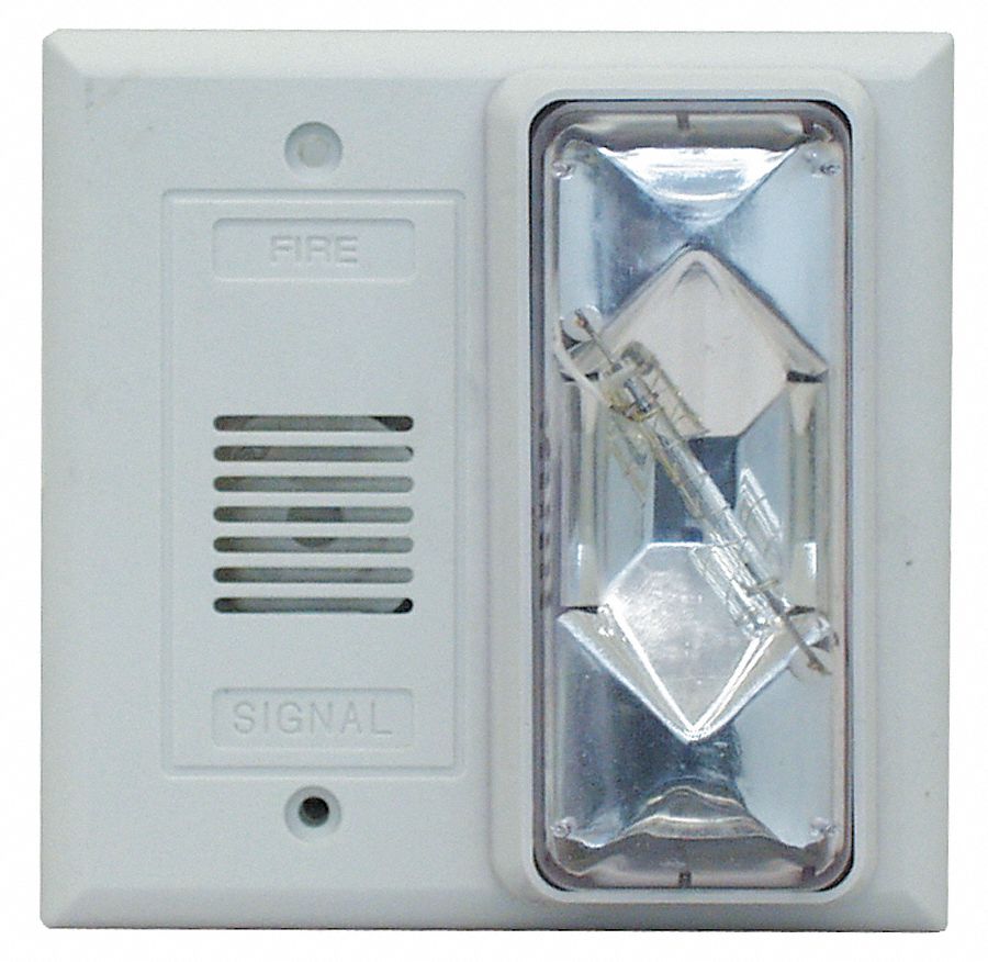 EDWARDS SIGNALING, 24 V AC/24V DC, 4 9/16 in Overall Wd, Horn Strobe ...