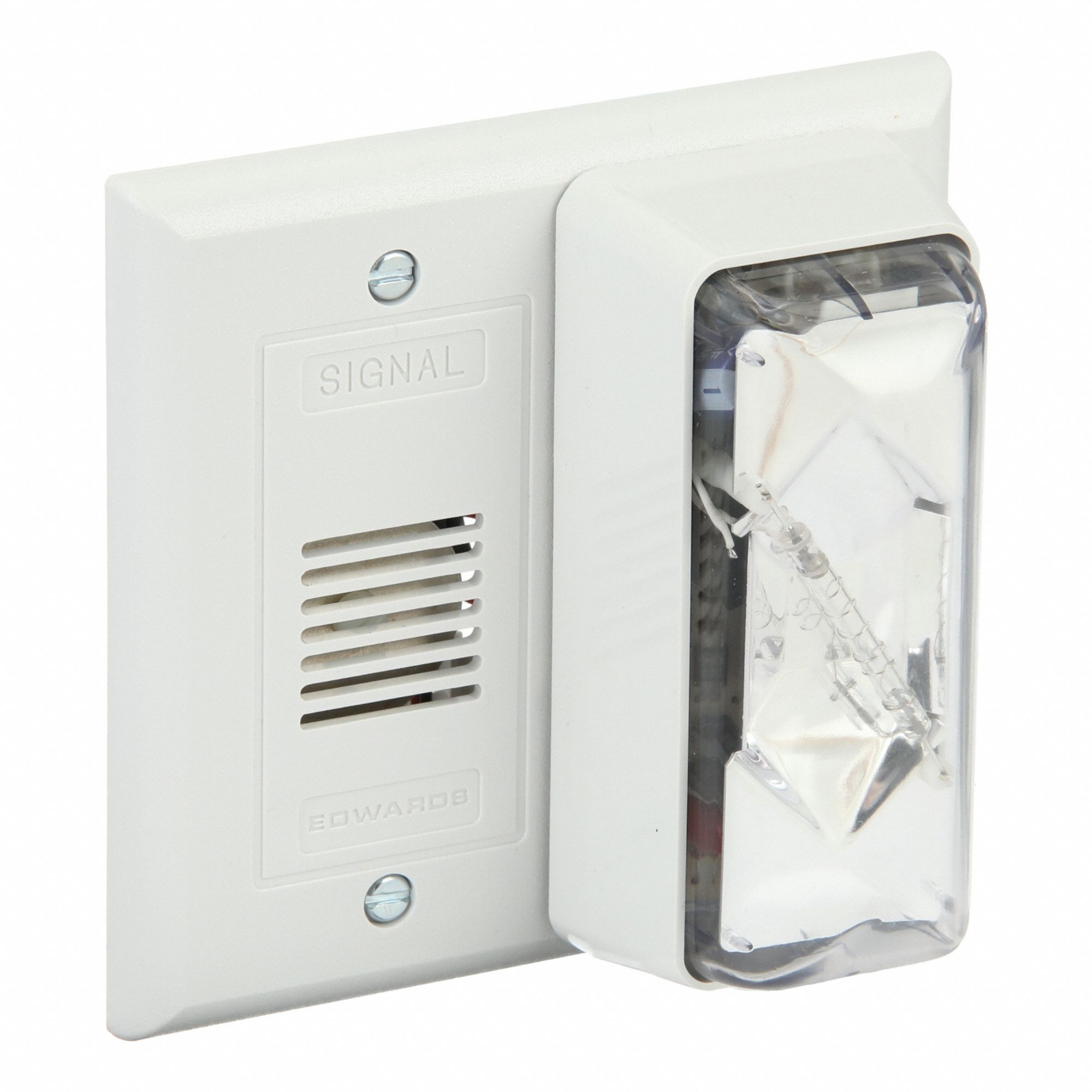 EDWARDS SIGNALING, 120V AC, 4 9/16 in Overall Wd, Buzzer/Strobe ...