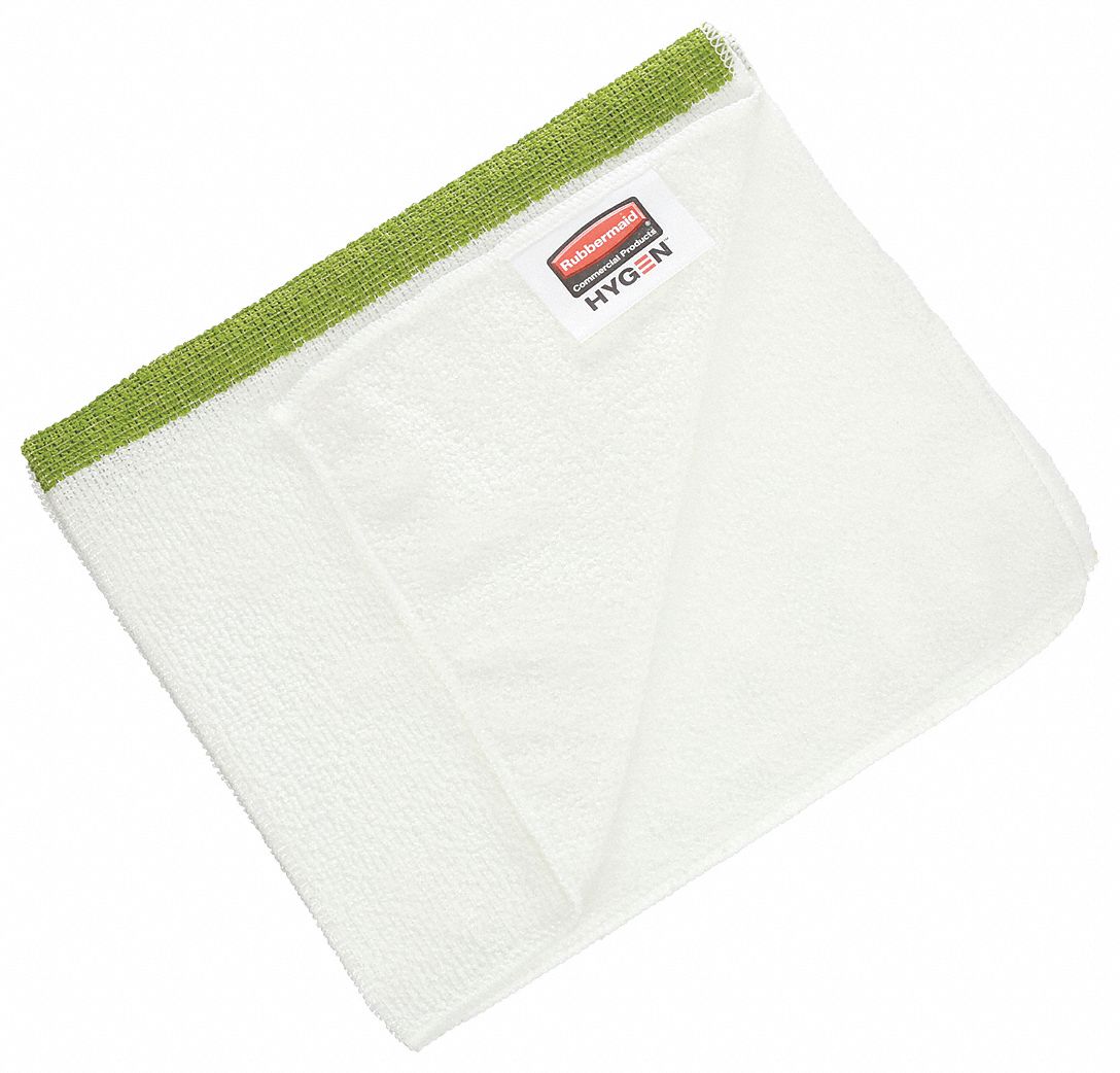 RUBBERMAID COMMERCIAL PRODUCTS, New, Green, Microfiber Cloth - 16J922 ...