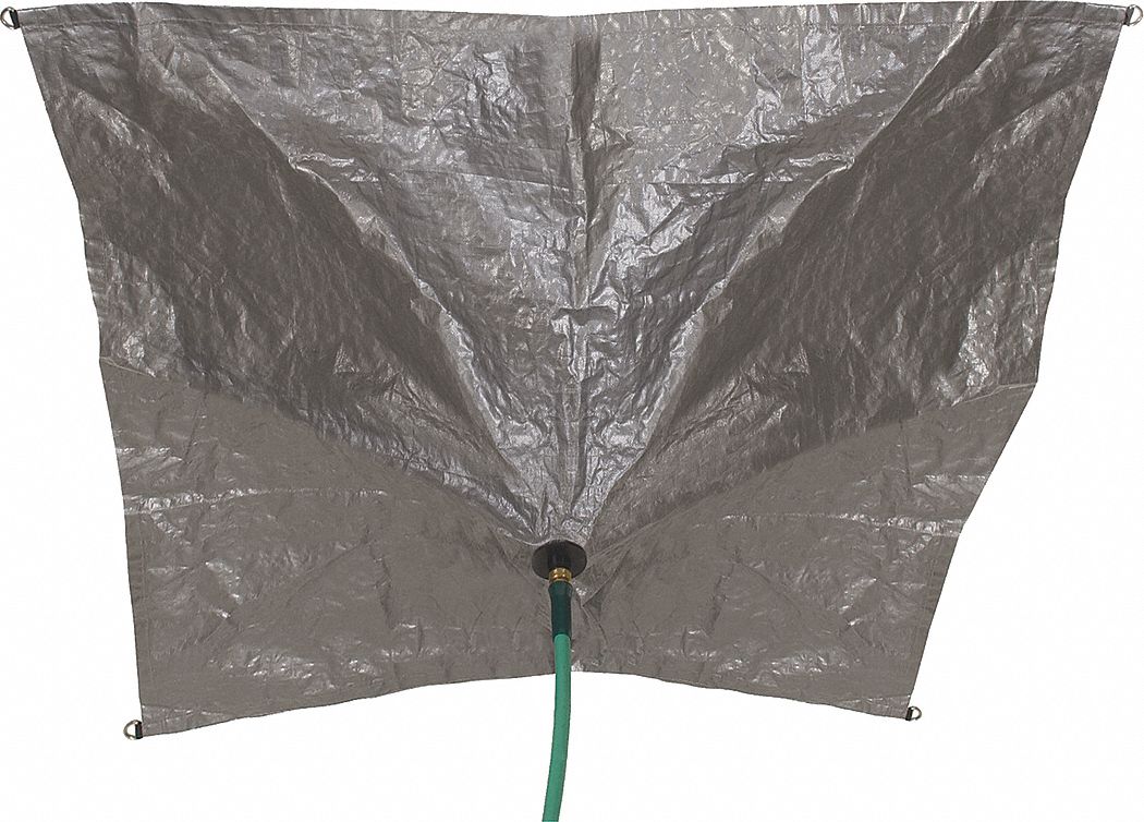 APPROVED VENDOR DRAINAGE TARP, 10 X 10 FT, POLYETHYLENE, BLACK/SILVER ...