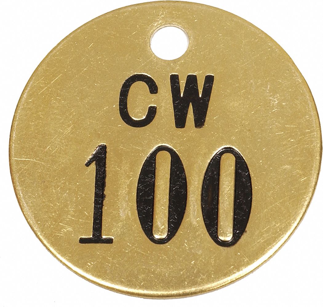 GRAINGER APPROVED NBR TAG,1-1/2 X 1-1/2 IN,76-100,PK2 - Valve Tags ...