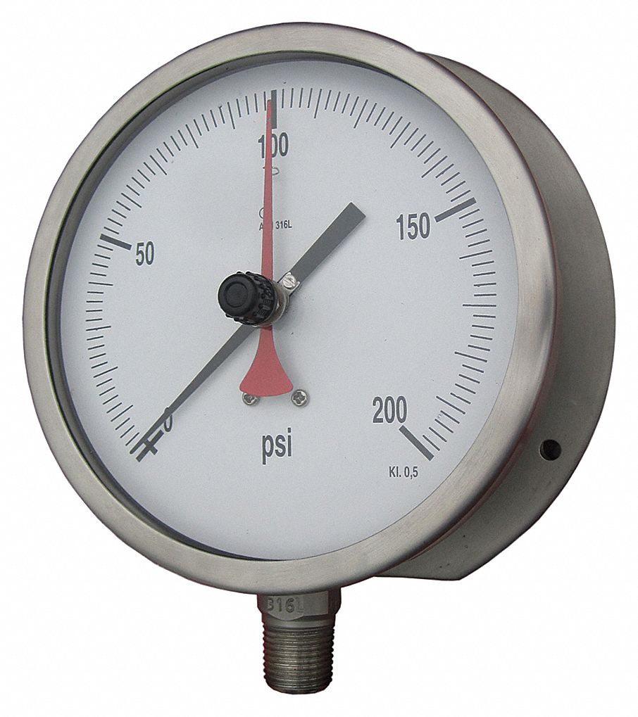 GRAINGER APPROVED GAUGE,MAX REGISTERING,4 1/2 IN,160 - Commercial ...