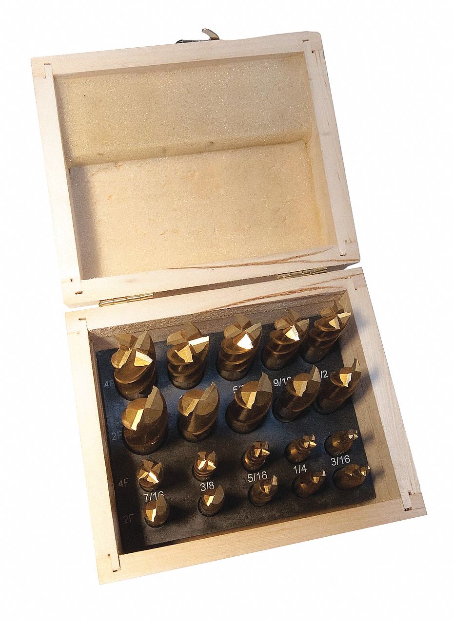 DAYTON, Square, 20 Pc, End Mill Set - 16N204|16N204 - Grainger