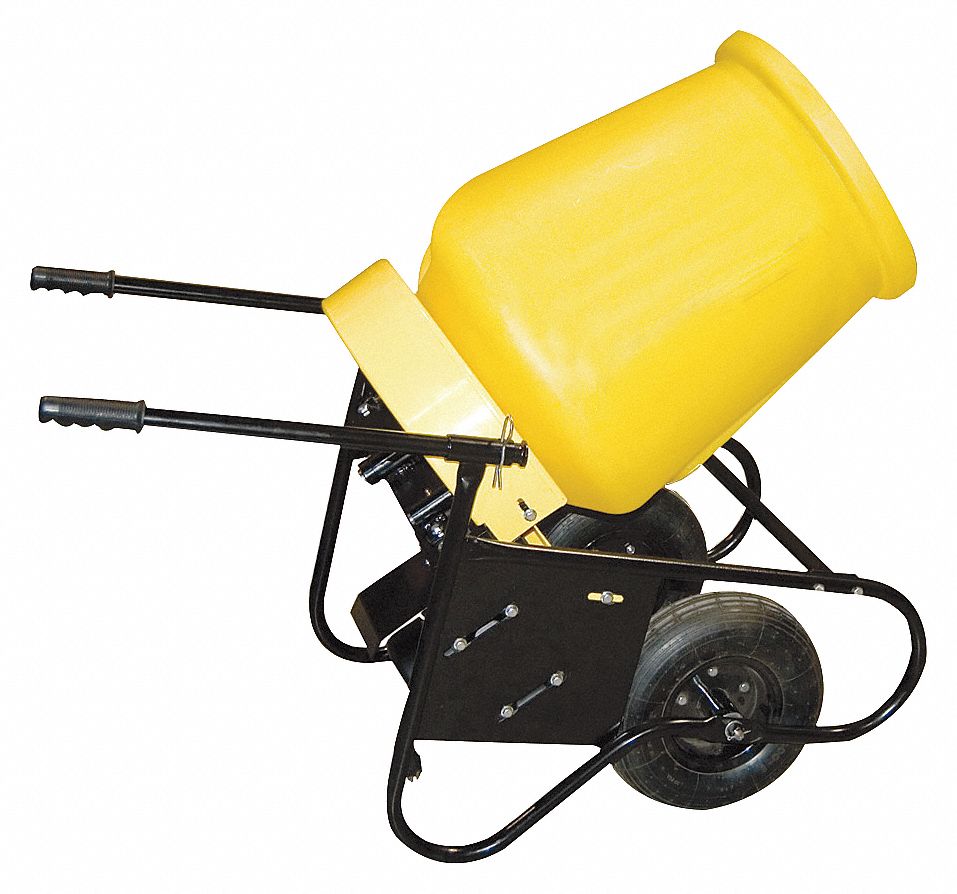 WESTWARD WHEELBARROW MIXER,3 1/2 CU. FT.,1/2 - Concrete Mixers ...